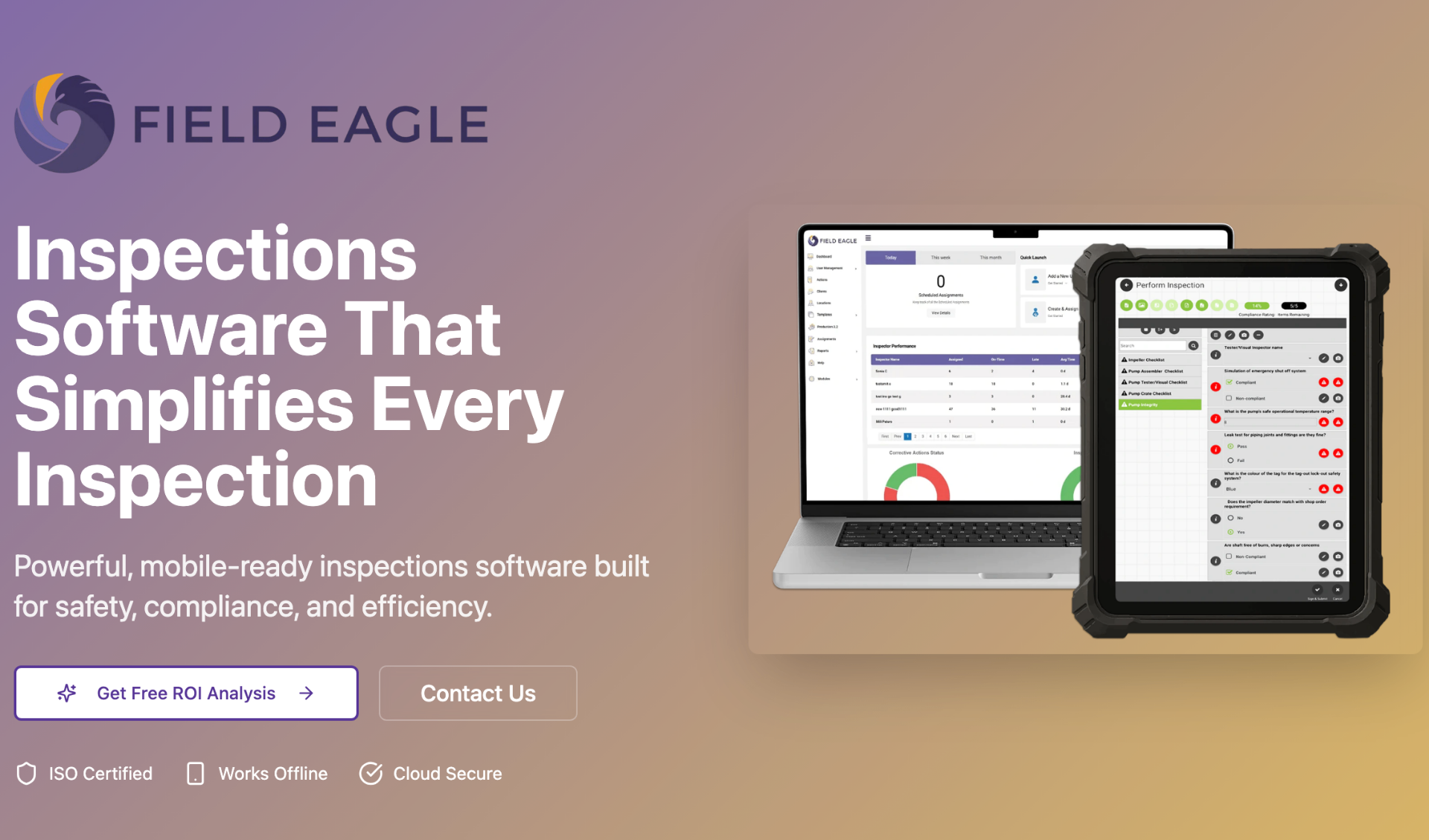 FieldEagle | Digital Inspection Software | Cut Inspection Time by 50%